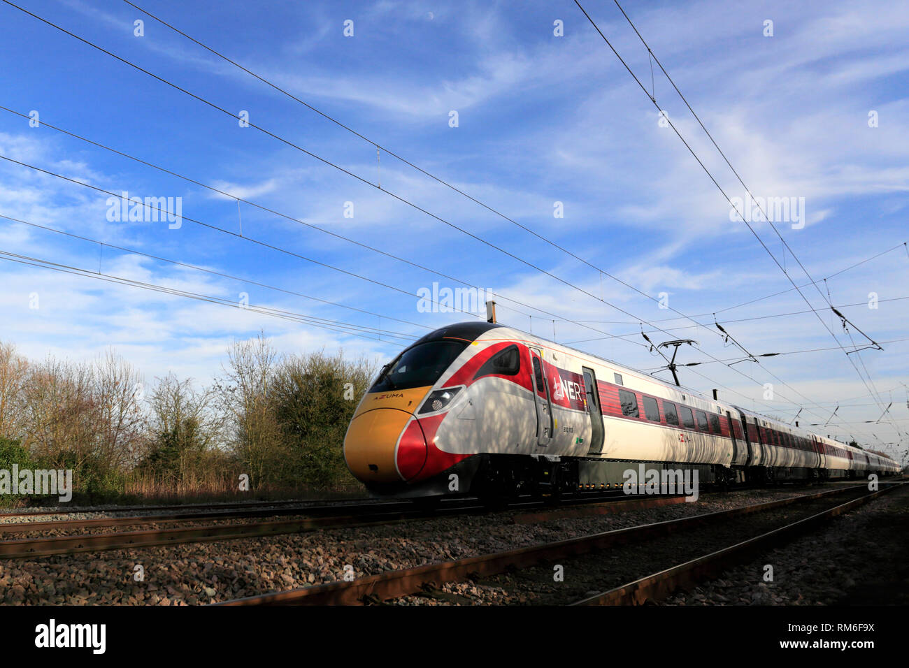 LNER Azuma train Class 800, Intercity Express Train, East Coast Main ...