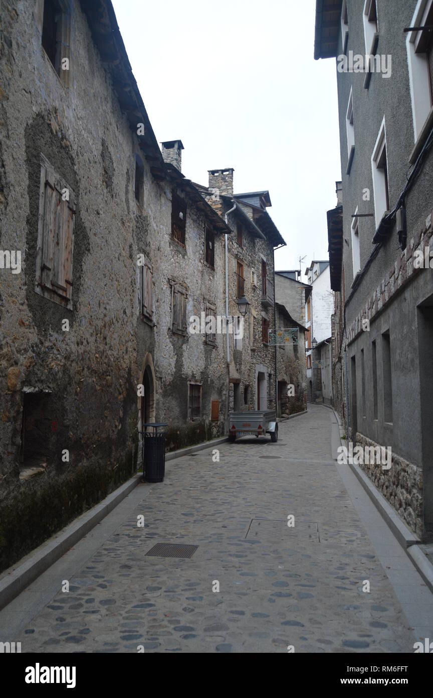 Beautiful Streets Of Medieval Style In Benasque. Travel, Landscapes ...