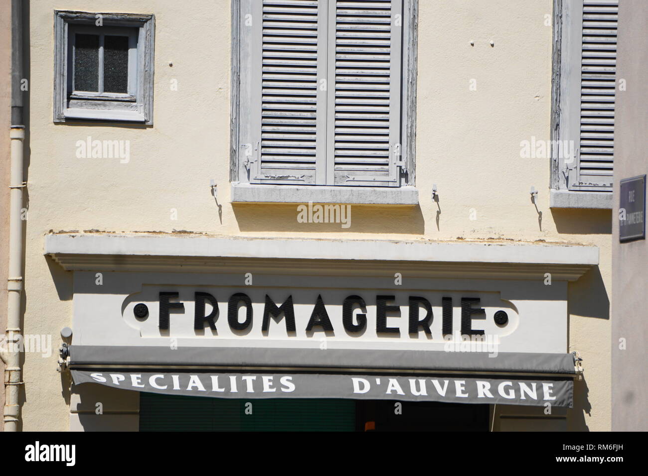 Fromagerie and Regional Specialties, Ambert, Auvergne, France Stock ...