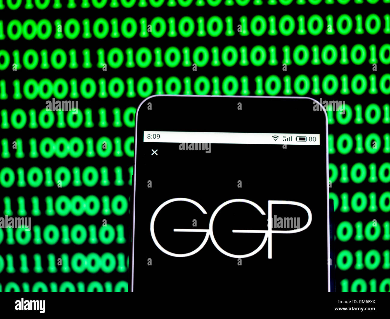 General Growth Properties company logo seen displayed on smart phone ...