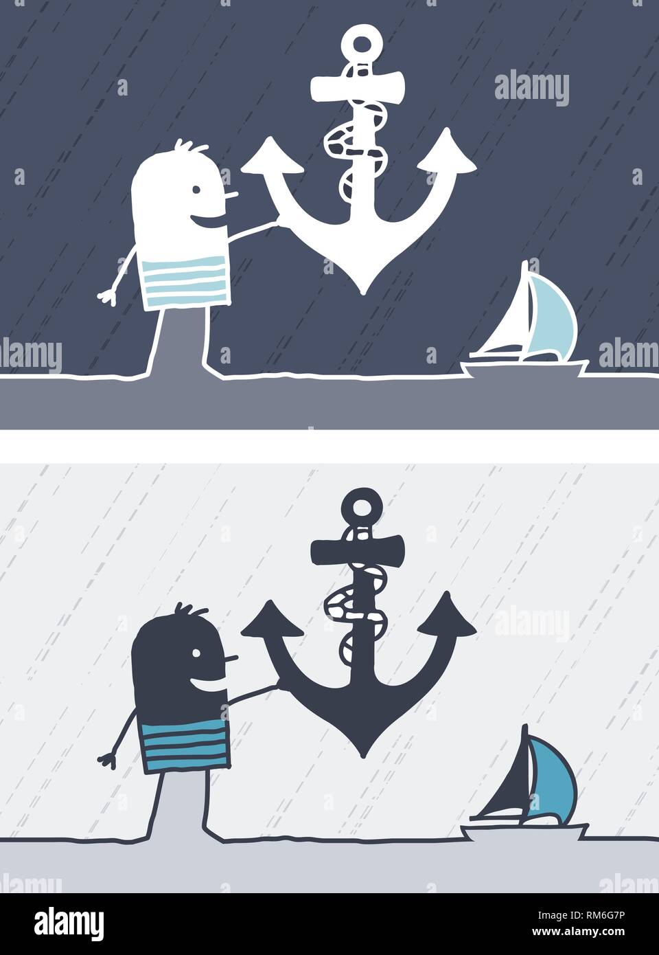 Cartoon anchor hi-res stock photography and images - Alamy