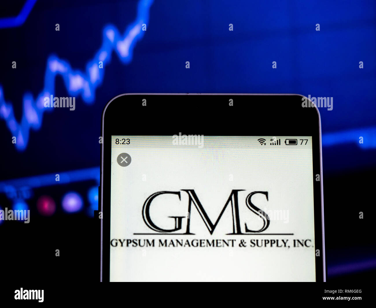 Gypsum Management & Supply, Inc. logo seen displayed on smart phone ...