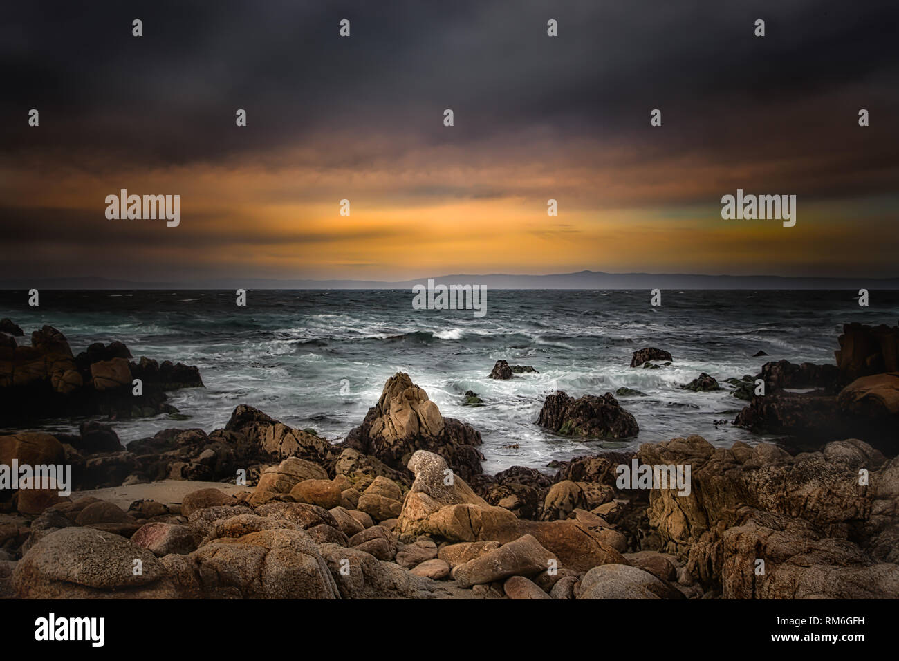 Dusk view of monterey bay hi-res stock photography and images - Alamy