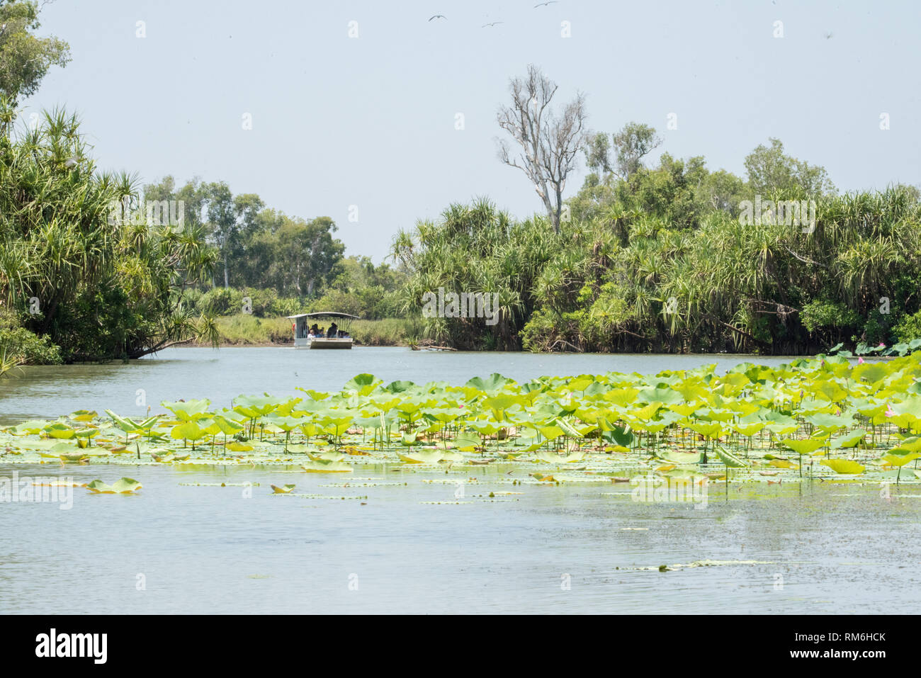 Marrakai, Northern Territory, Australia-October 9,2018: Boating at the ...