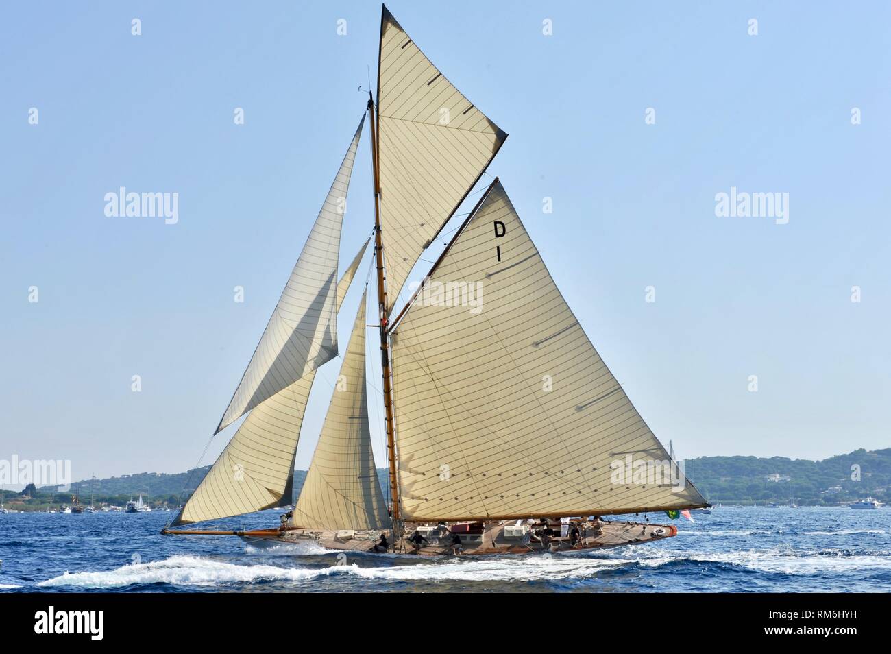 Classic yacht Mariska 15 metre Class Stock Photo - Alamy