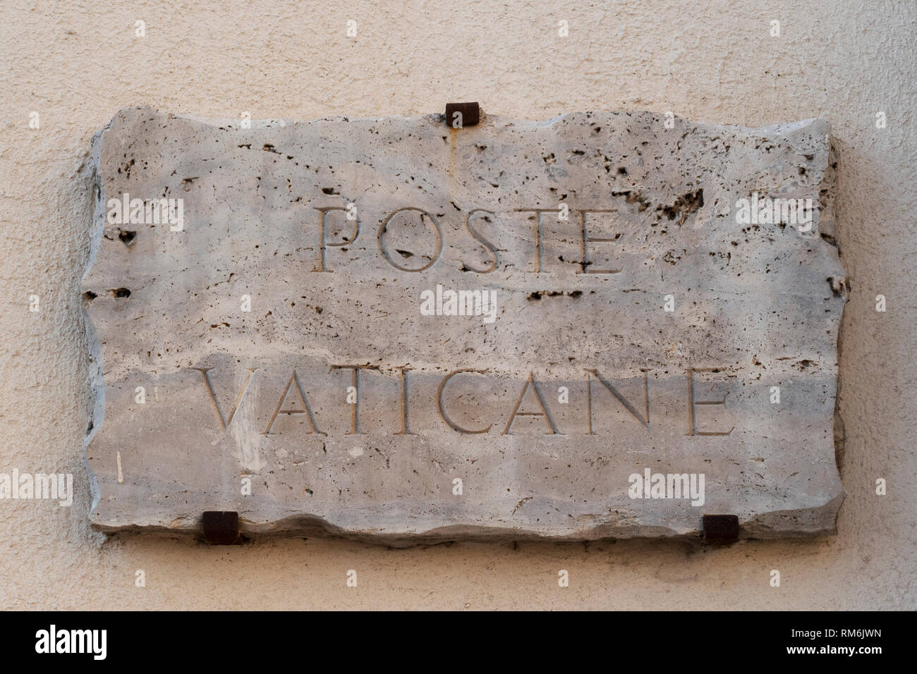 historical sign for the office of the Vatican post, Poste Vaticane ...