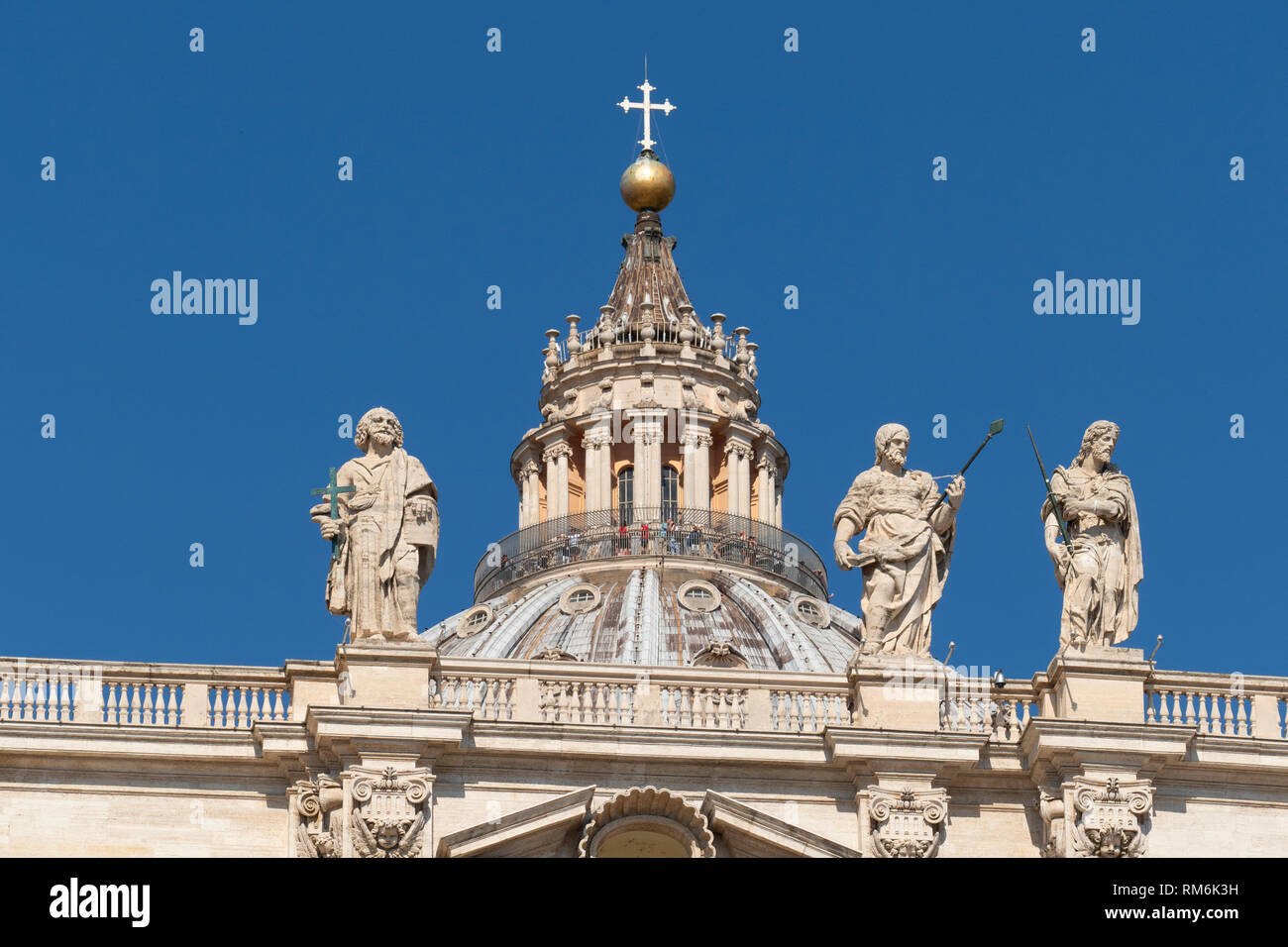statues of the apostles on the St. Peter's Basilica, San Pietro in ...