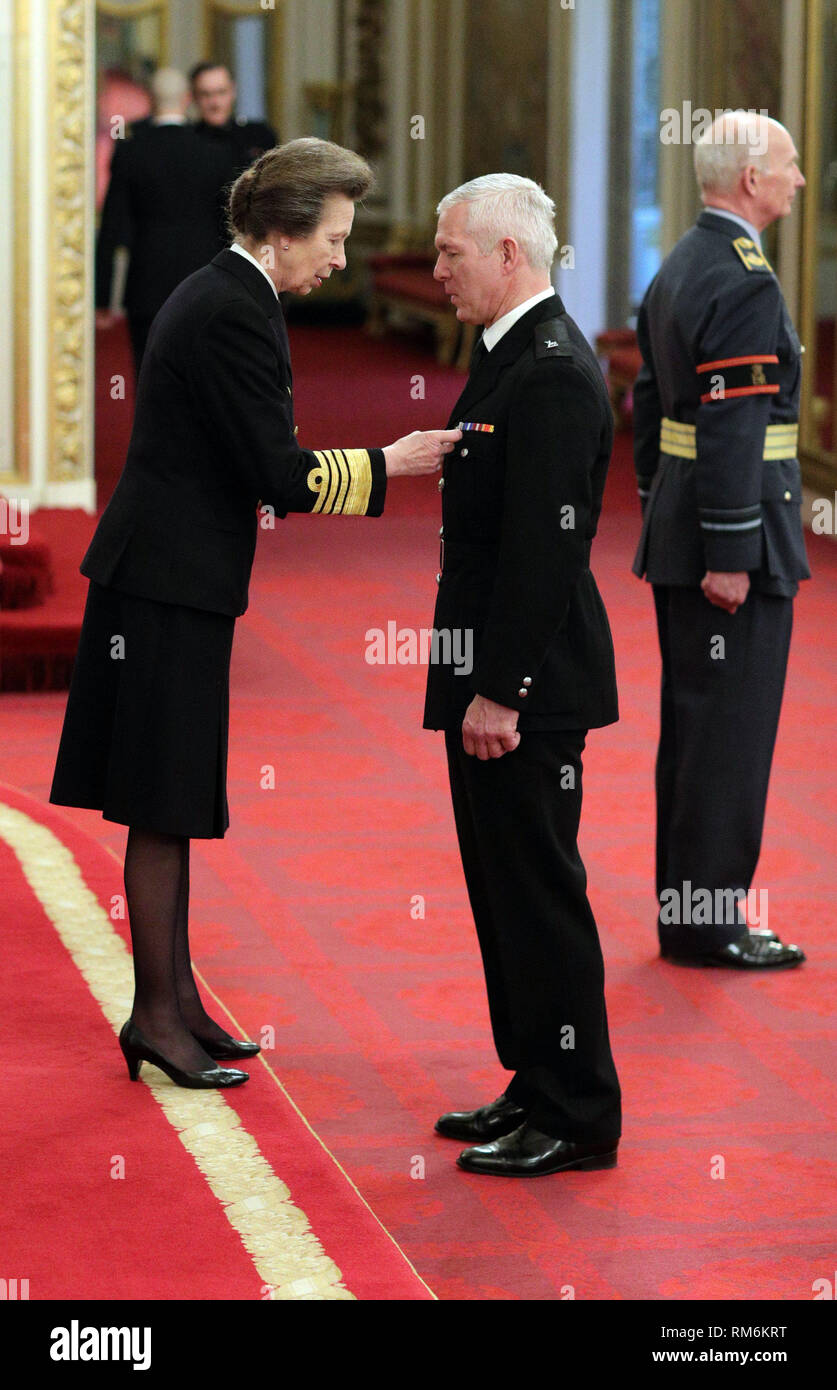 Firefighter Simon Best is decorated with the Queen's Gallantry Medal by ...