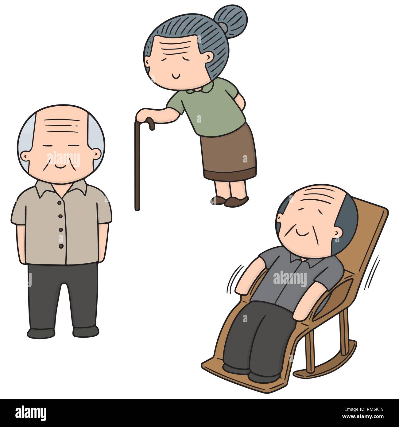 vector set of elder people Stock Vector Image & Art - Alamy