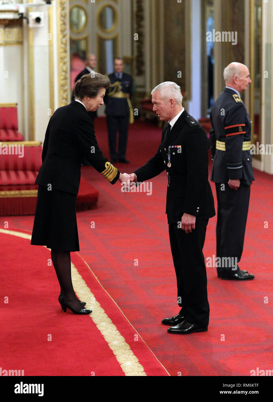 Firefighter Simon Best is decorated with the Queen's Gallantry Medal by ...