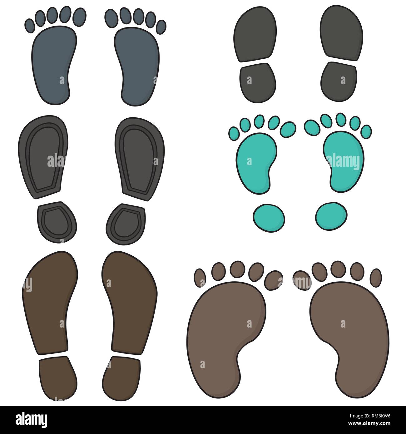 Cartoon human footprints hi-res stock photography and images - Alamy