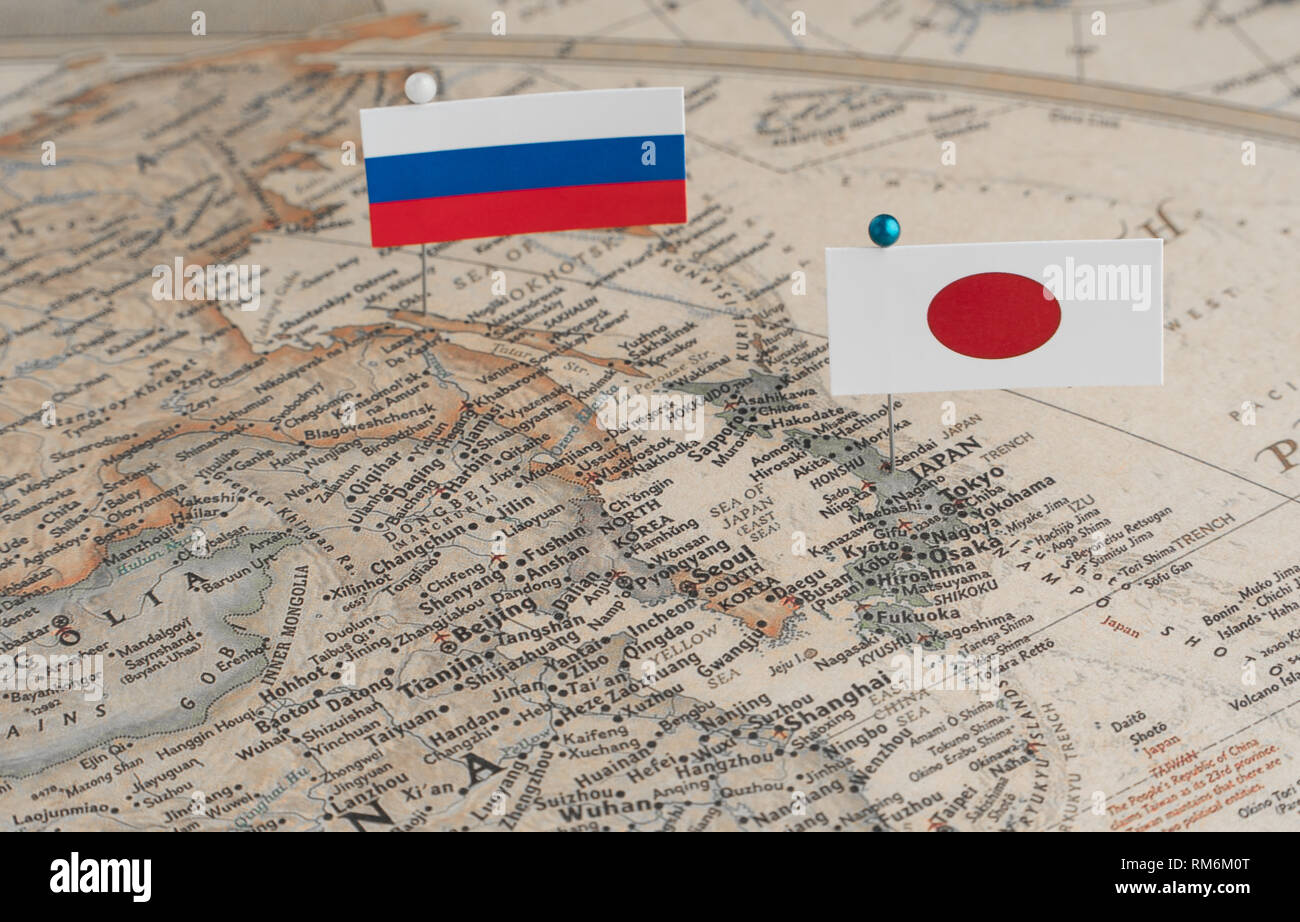 Political Map Of Russia And Japan