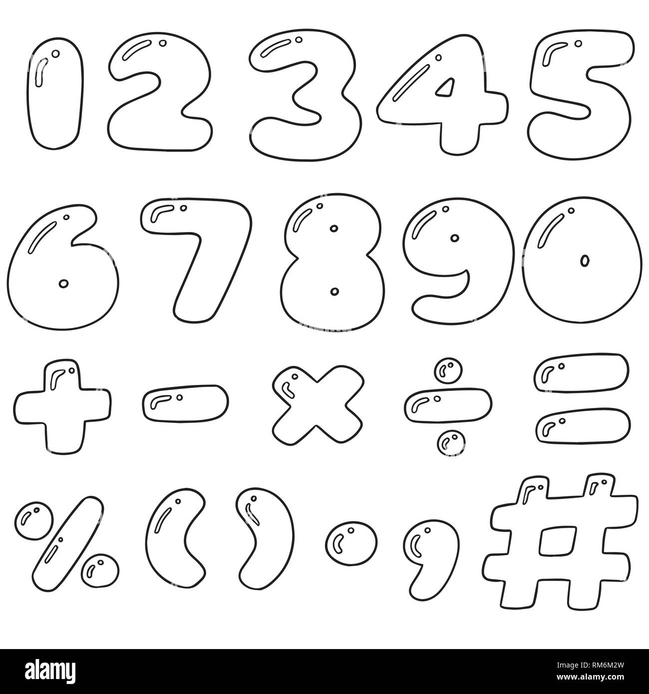 vector set of number Stock Vector Image & Art - Alamy