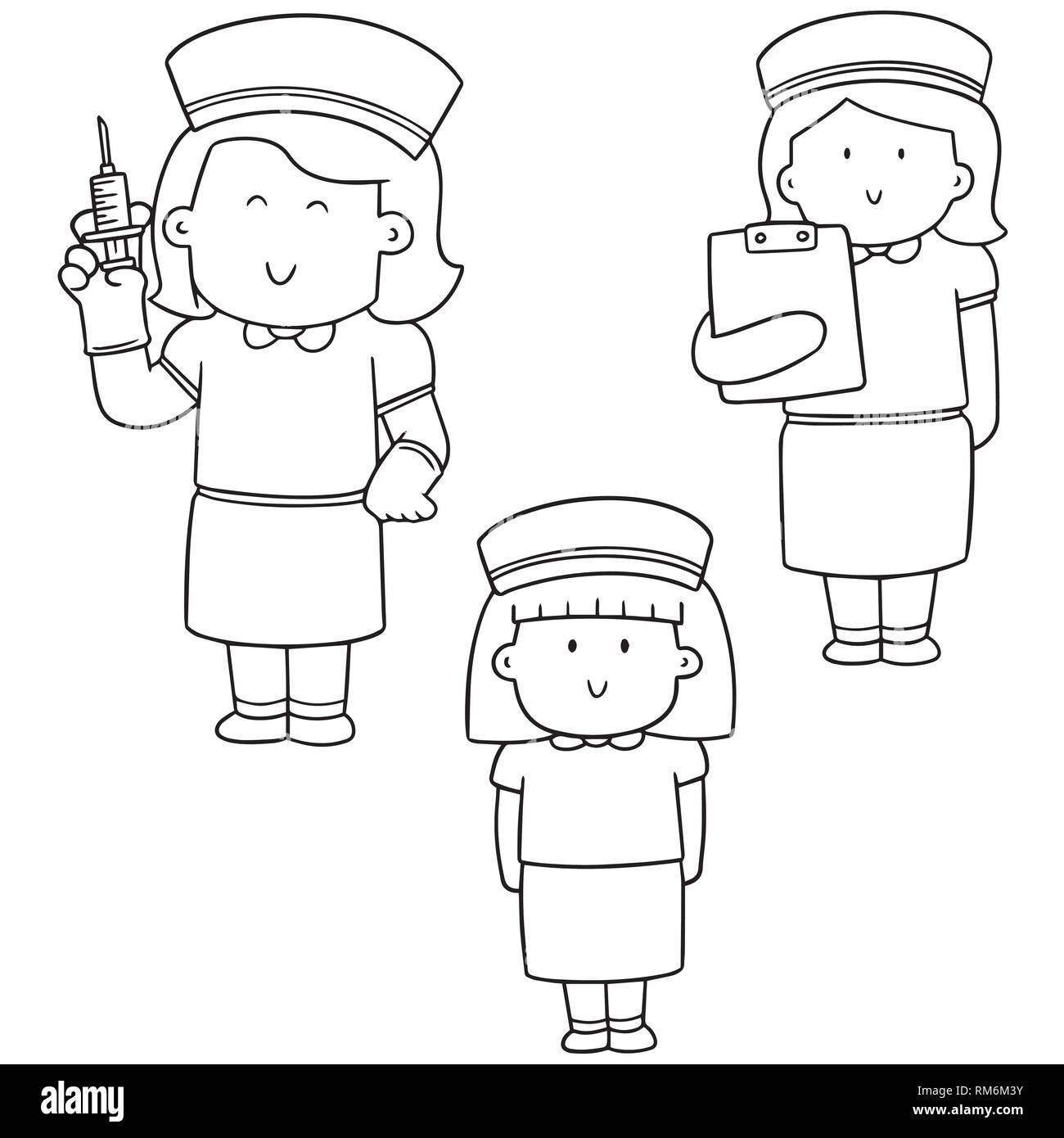 Nurse writing Black and White Stock Photos & Images - Alamy