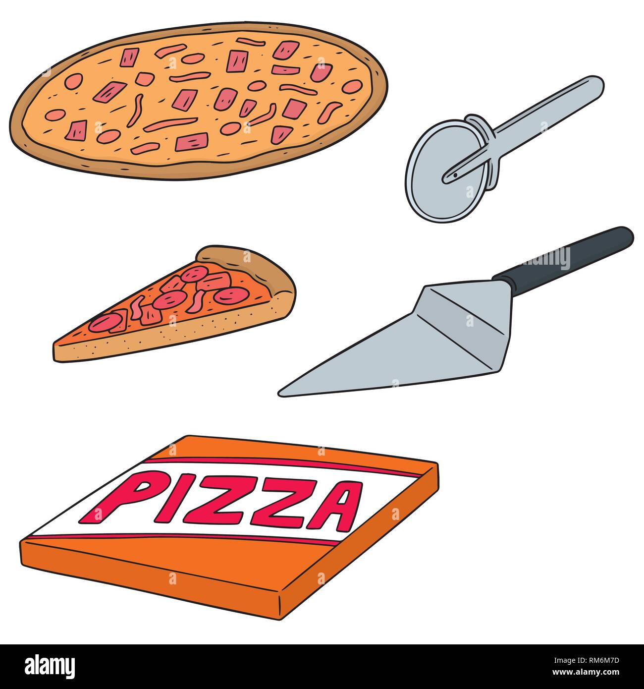 Simple clip art pizza Stock Vector Images - Alamy