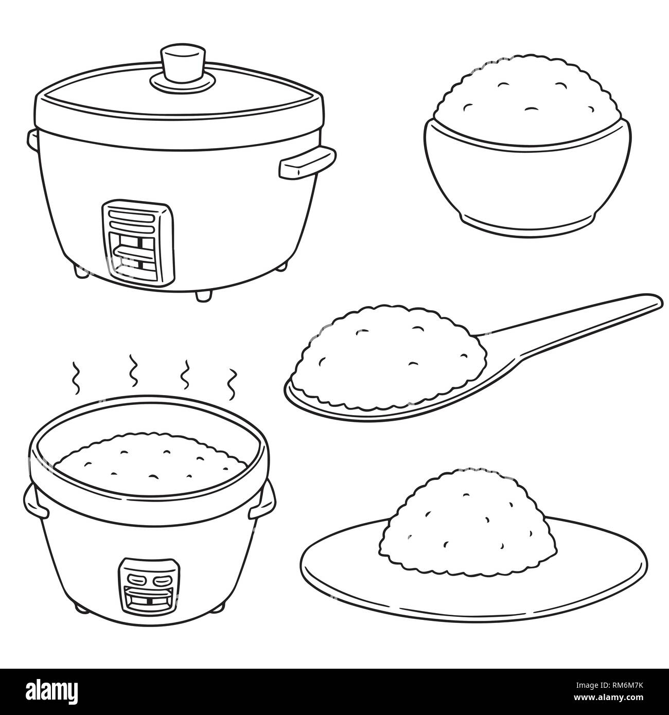 vector set of rice Stock Vector Image & Art - Alamy