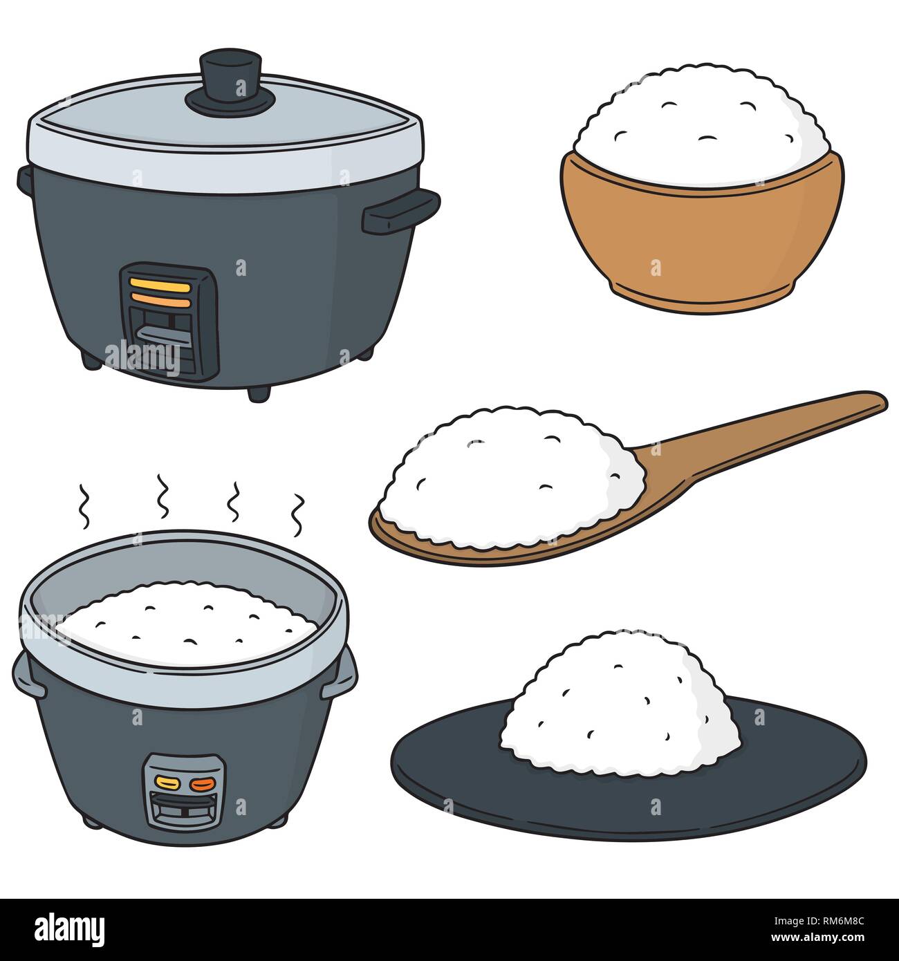vector set of rice Stock Vector Image & Art - Alamy