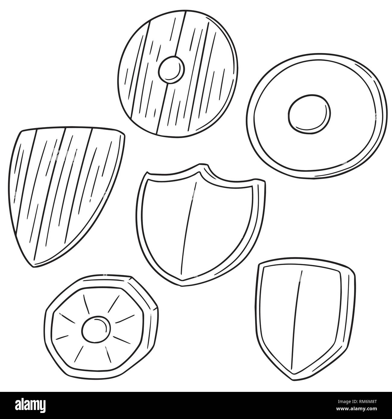 vector set of shield Stock Vector Image & Art - Alamy