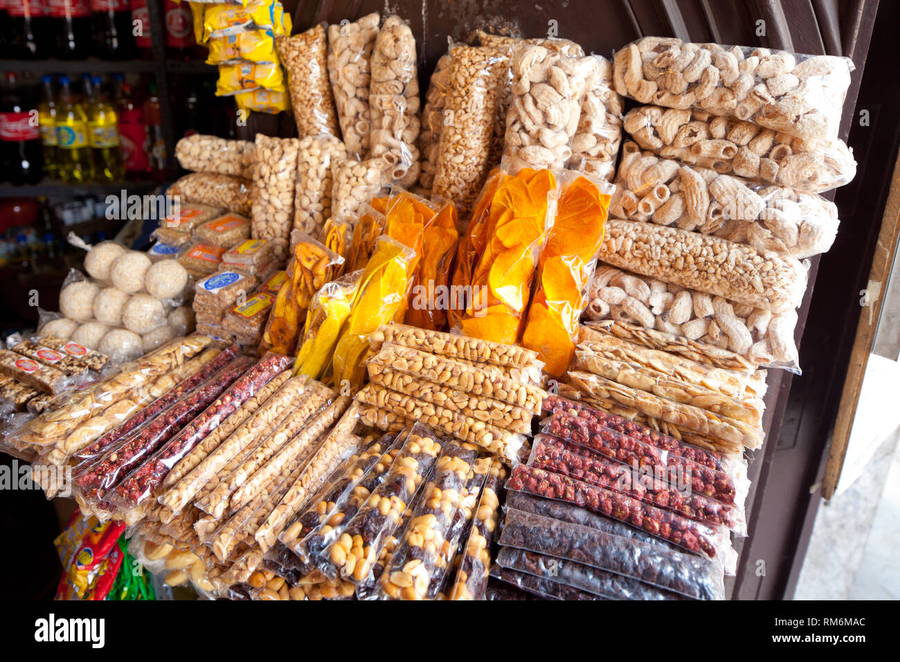 Peanuts,edible seeds,dried fruits in a market,Lima,Peru Stock Photo - Alamy
