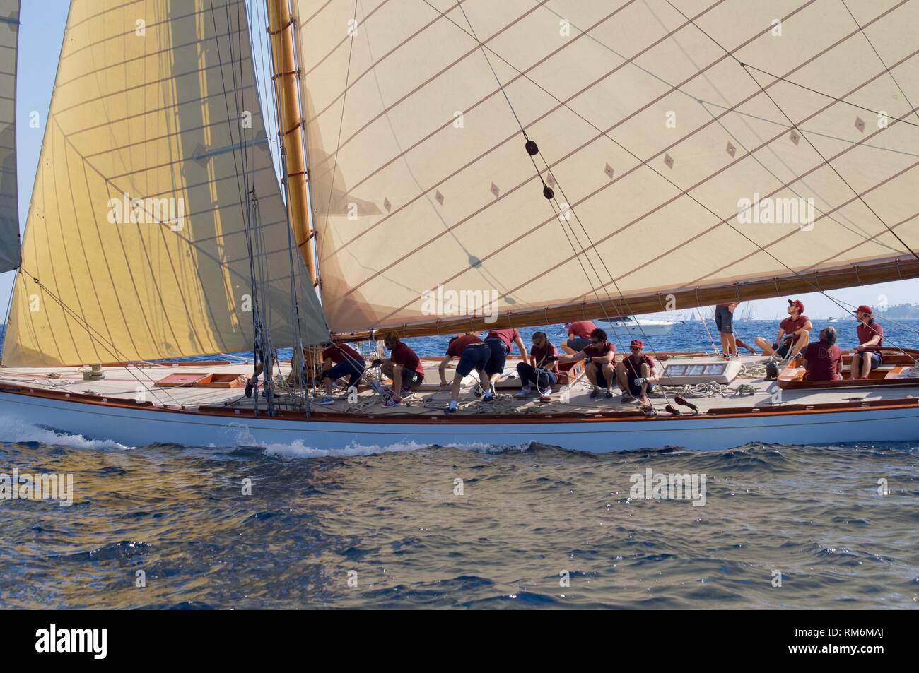 Tuiga 15 metre class classic yacht Stock Photo - Alamy