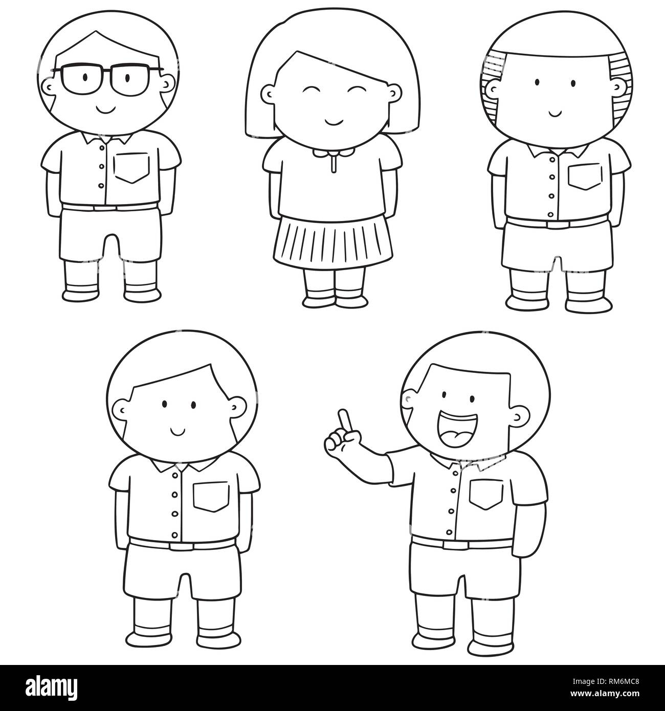 vector set of student Stock Vector Image & Art - Alamy