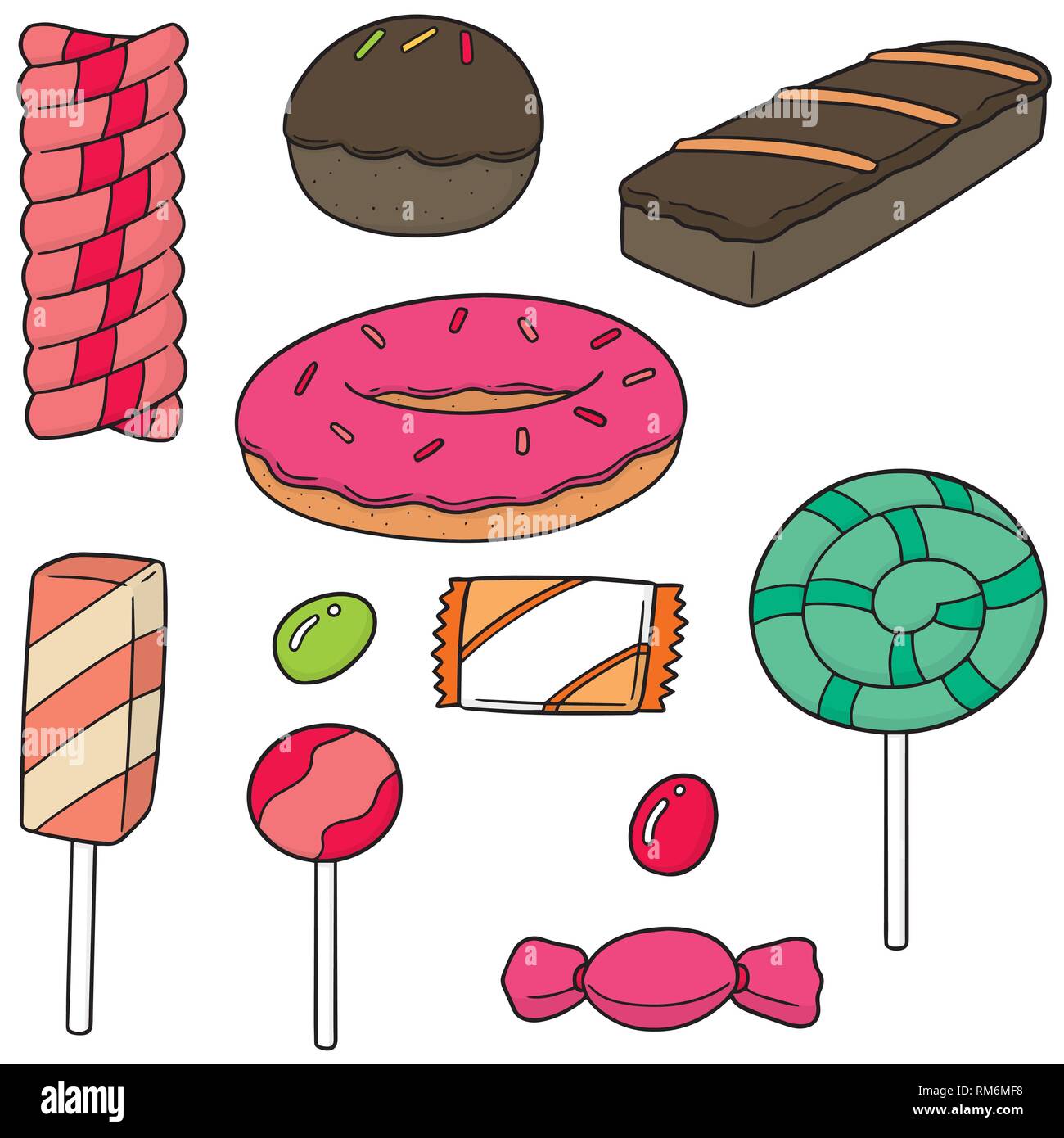 vector set of sweets and candies Stock Vector Image & Art - Alamy