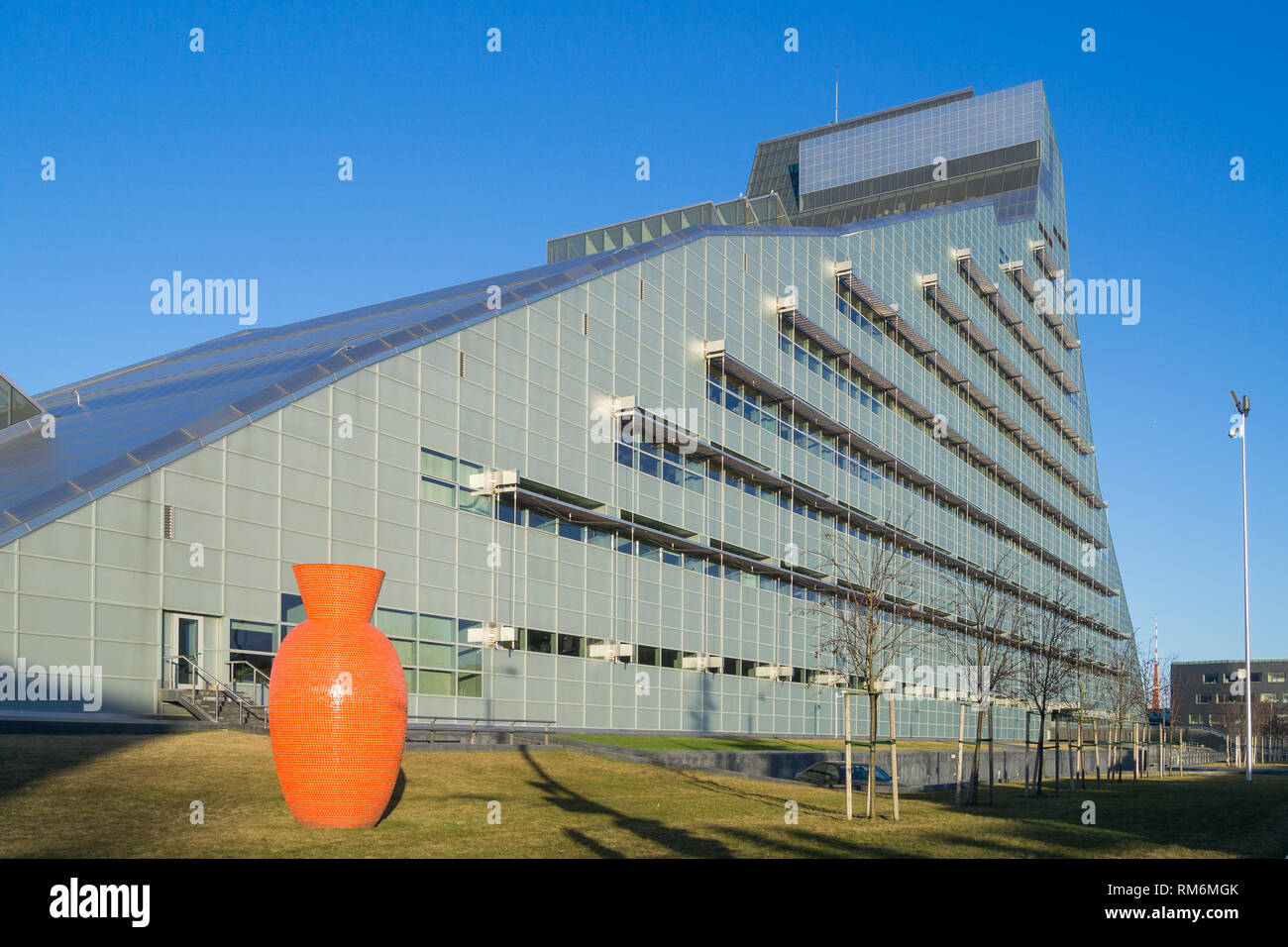 Riga, Latvia - April 11, 2018: The main building of the National ...