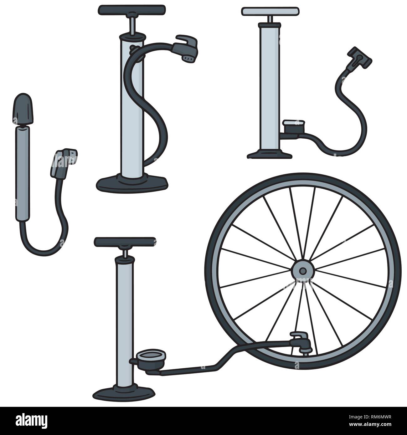 Pump bicycle icon simple Cut Out Stock Images & Pictures - Alamy