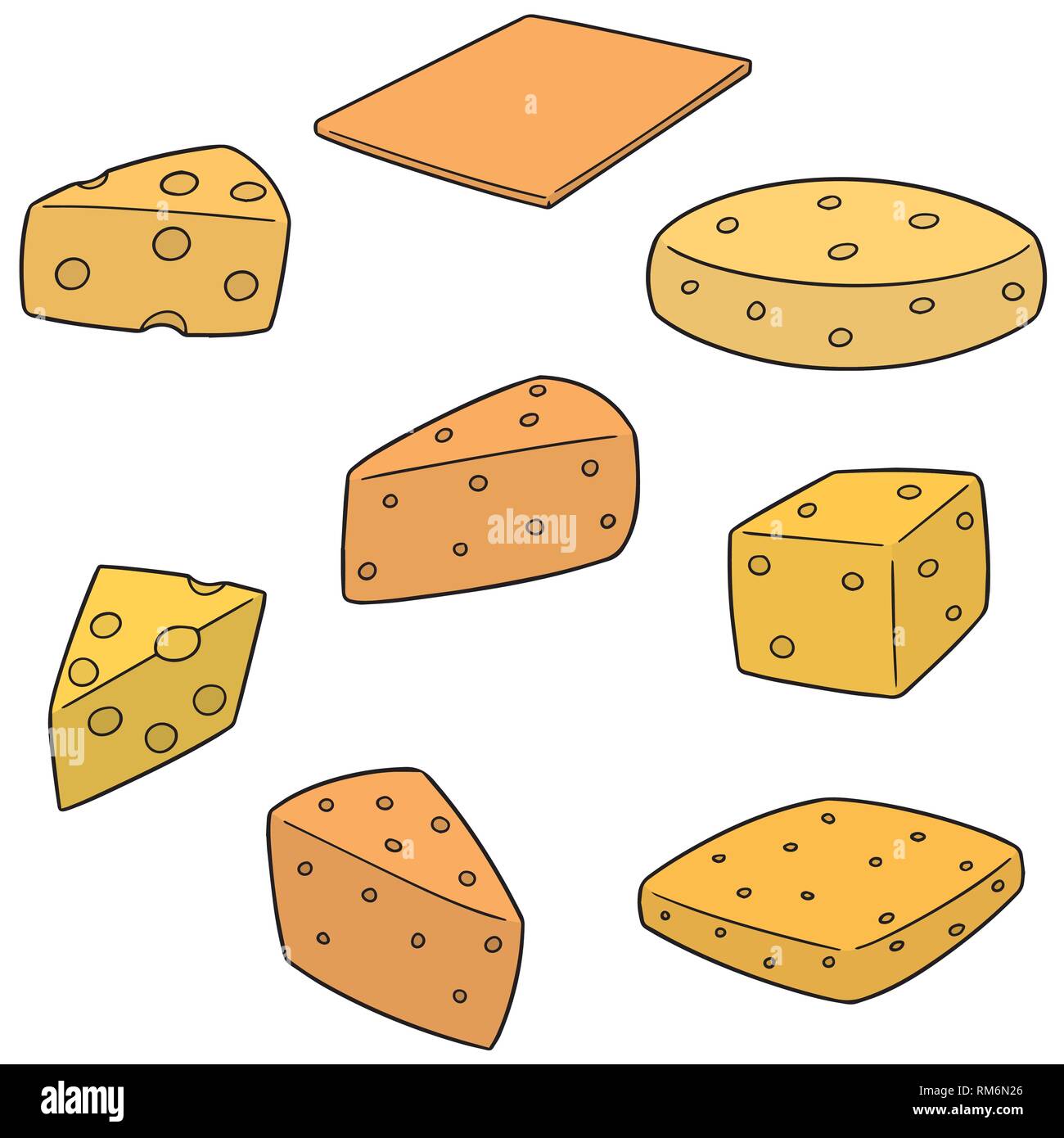 vector set of cheese Stock Vector Image & Art - Alamy