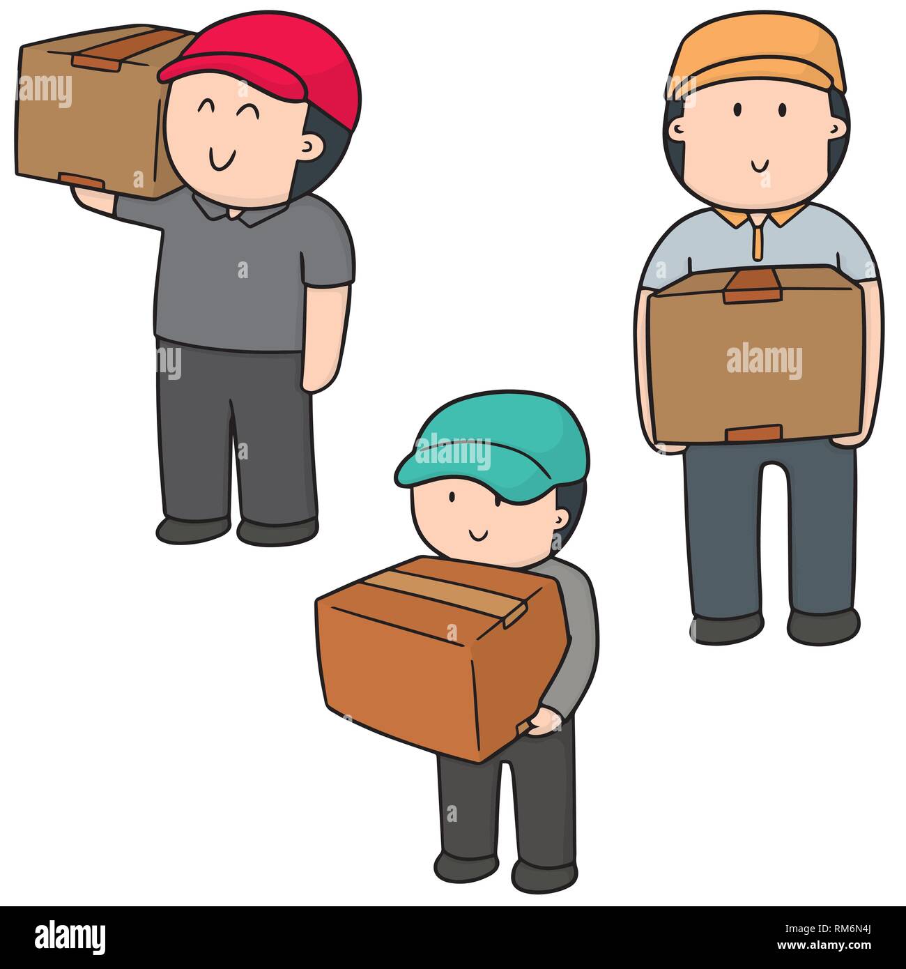 Drawing cardboard box delivery Stock Vector Images - Alamy