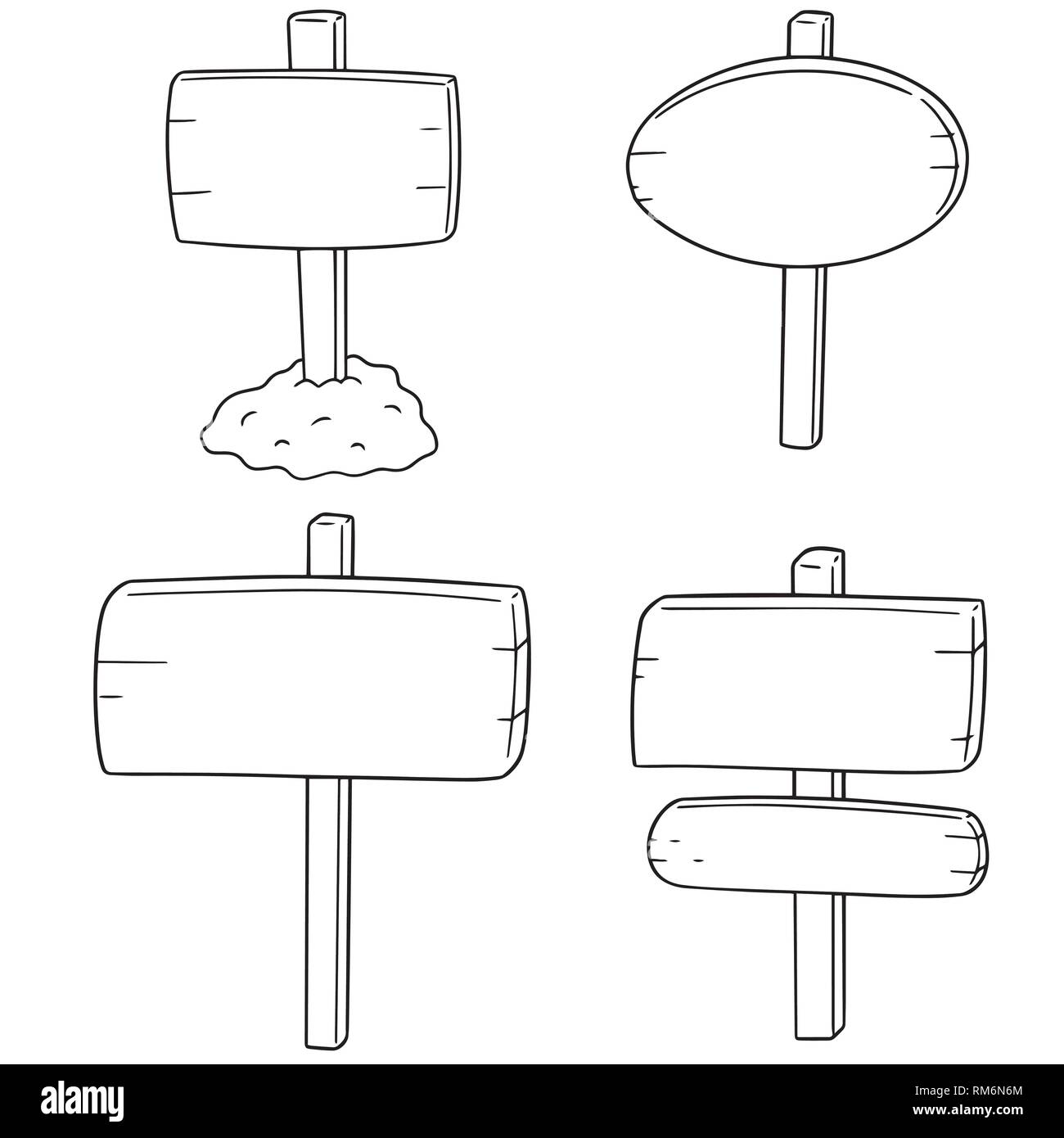 vector set of signboard Stock Vector Image & Art - Alamy