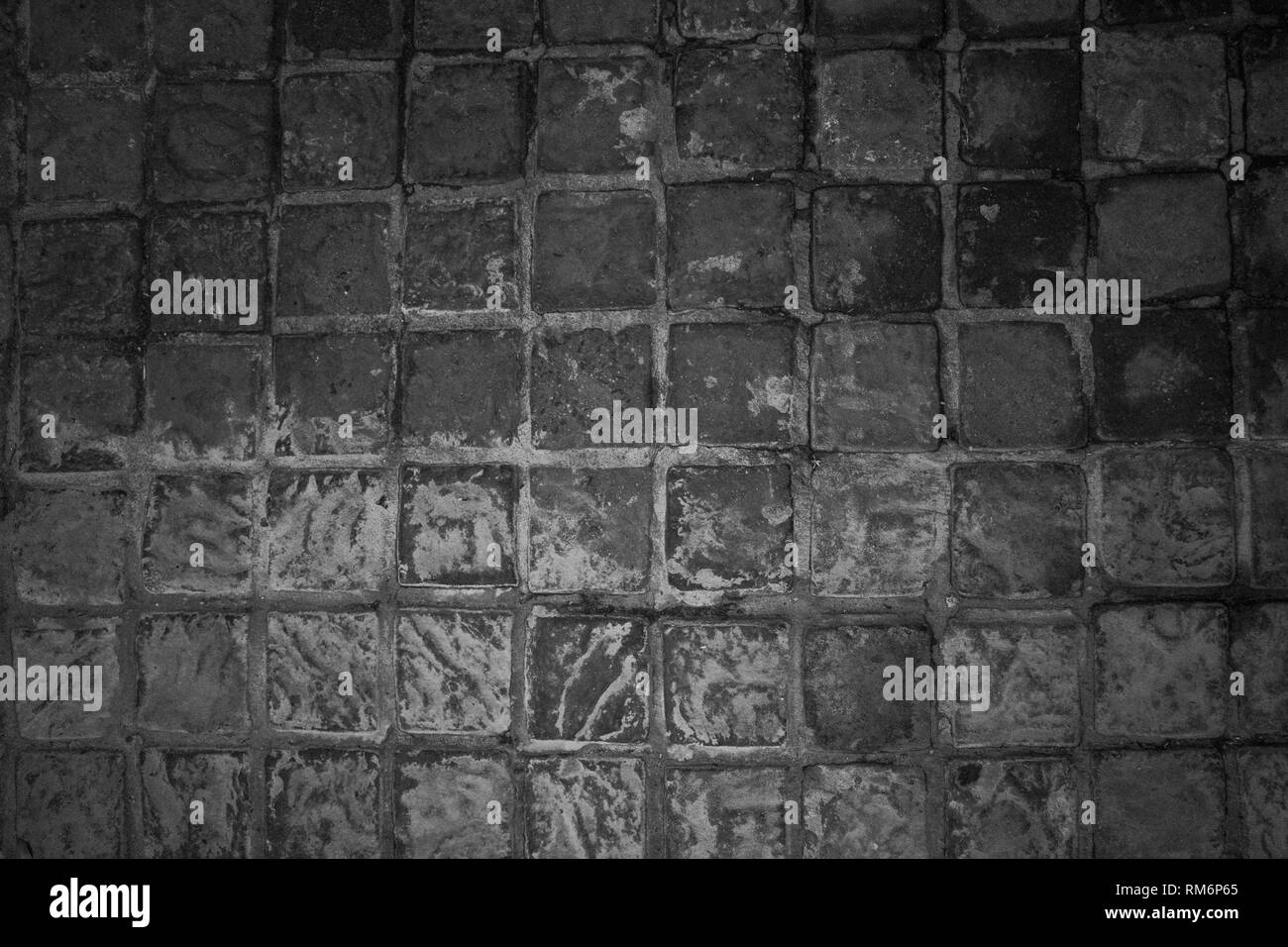 Top down picture of a pavement consiting of grey cobblestone Stock ...