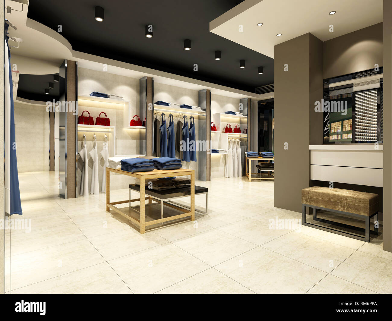 3d render fashion shop Stock Photo - Alamy
