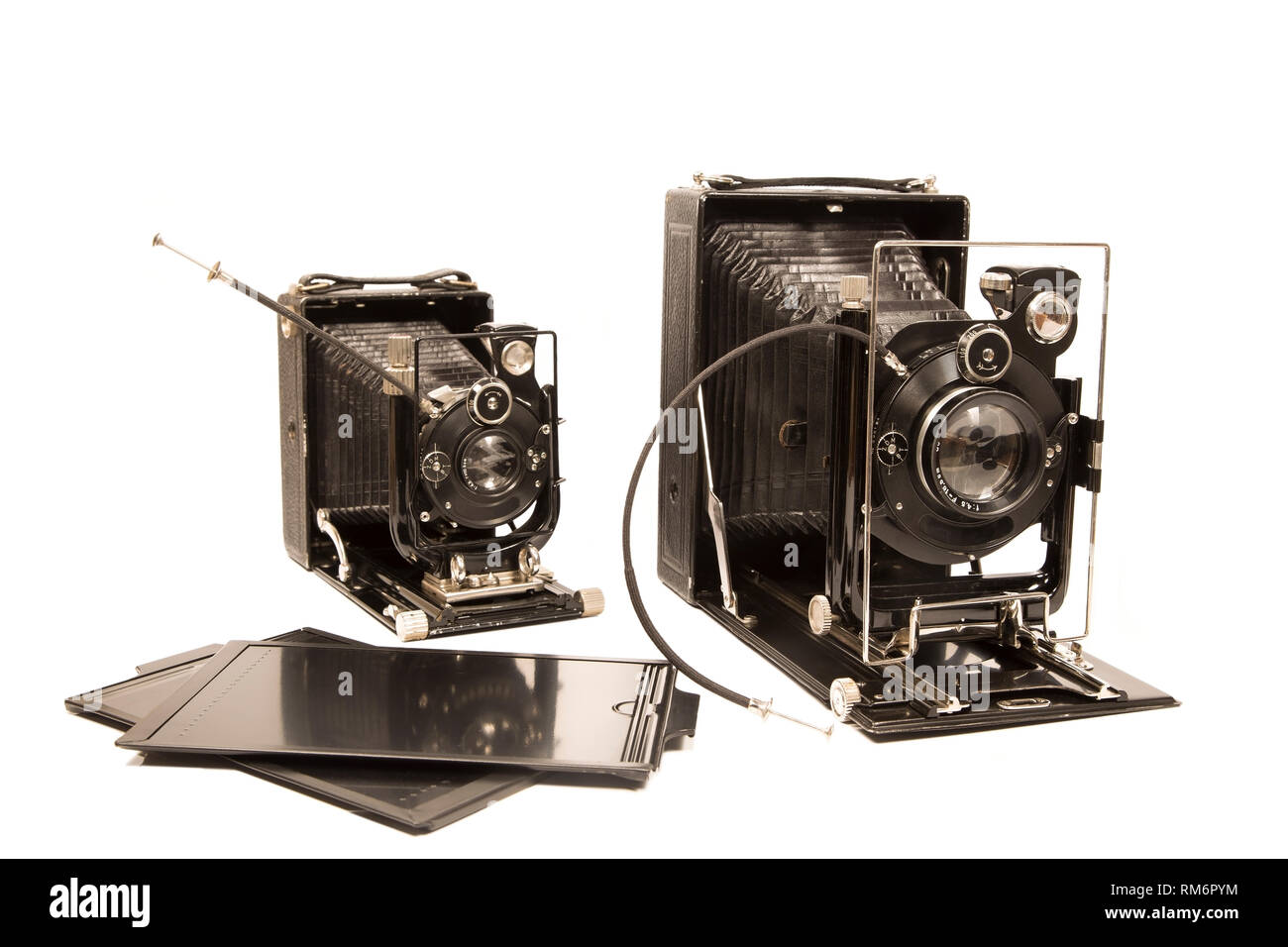 Very old cameras Cut Out Stock Images & Pictures - Alamy