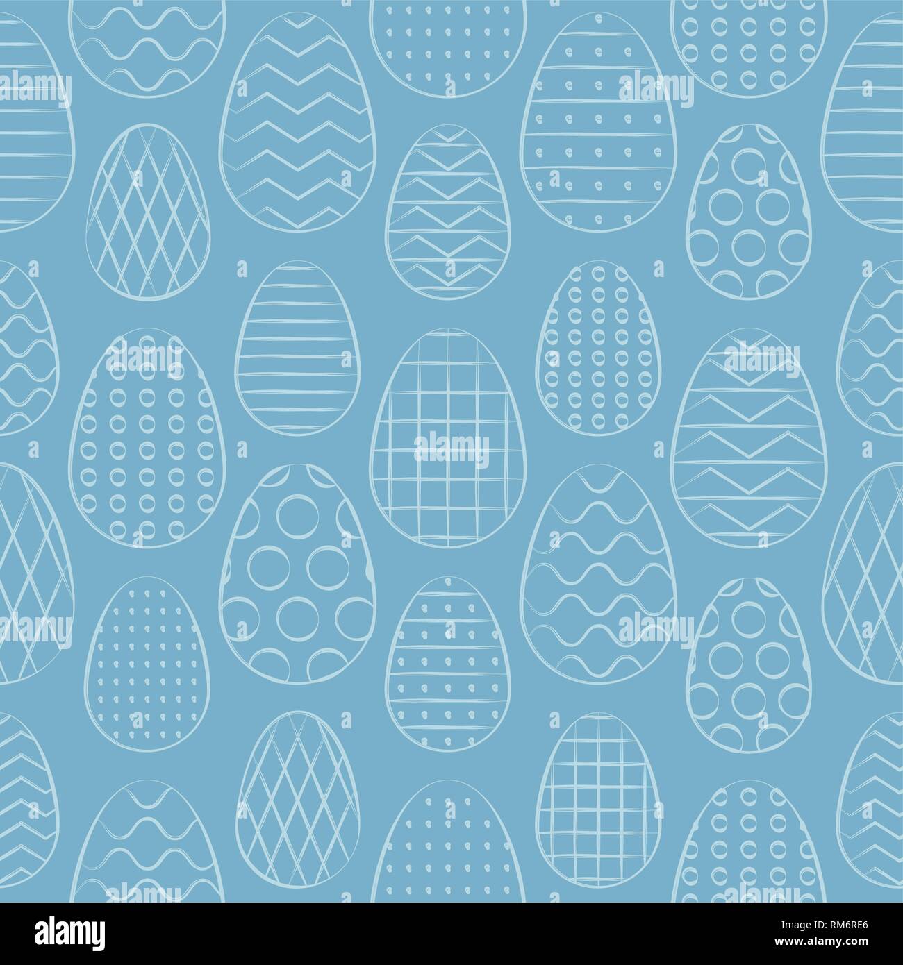 Easter seamless pattern. Minimal hand drawn design. Vector Illustration ...