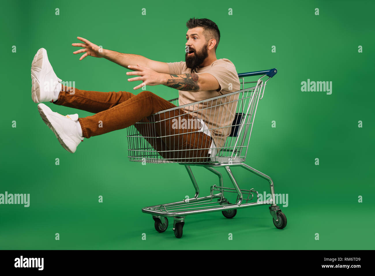 Man sitting on cart hi-res stock photography and images - Alamy