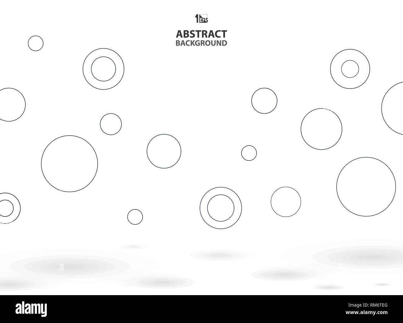 Abstract of simple circles bounce background with shadow. You can use ...