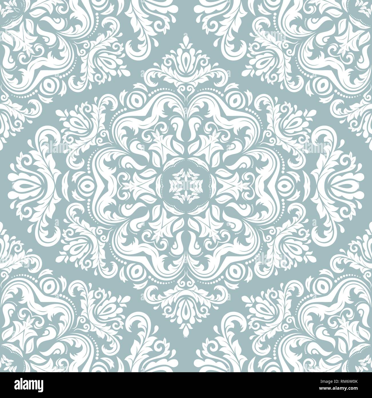 Blue pattern oriental background Stock Vector Images - Alamy