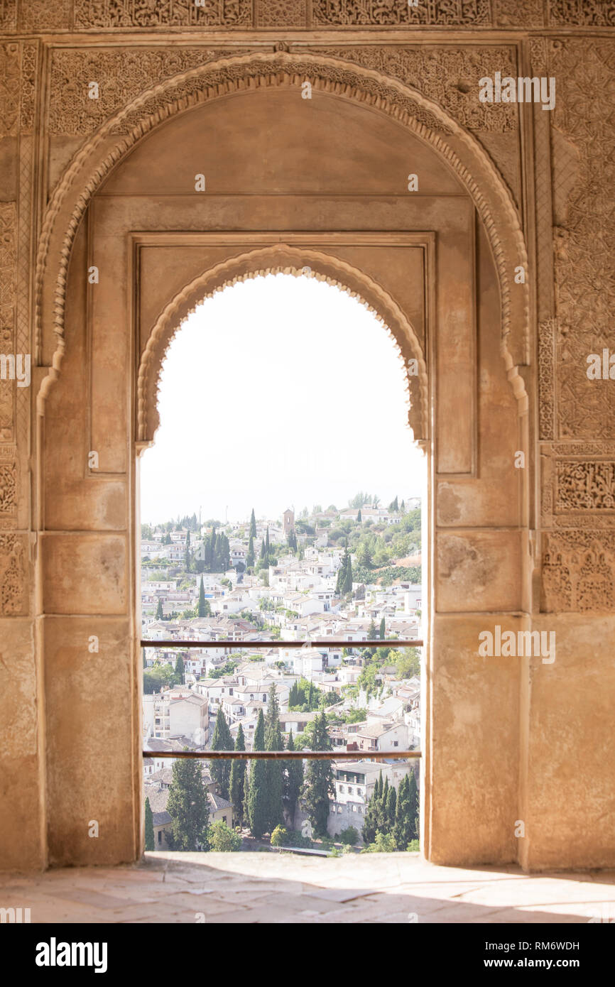 View of Granada from Alhambra Palace Stock Photo - Alamy