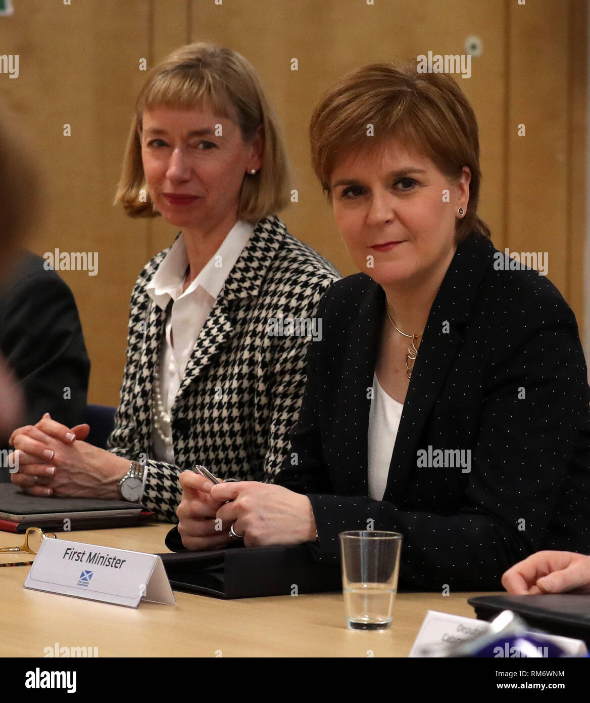 First Minister Nicola Sturgeon alongside Permanent Secretary to the ...