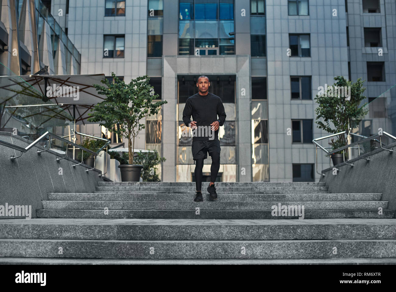 Strong and fast. Full length portrait of sporty african man in ...