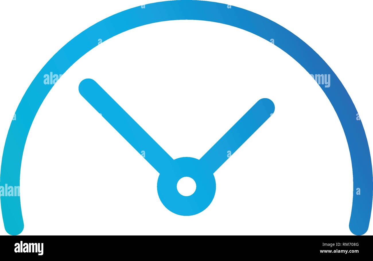 Half Clock, linear icon. Vector illustration isolated on white ...