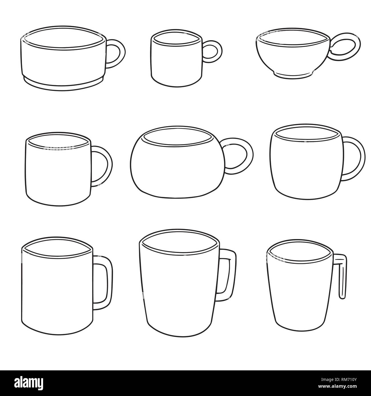 vector set of beverage cup Stock Vector Image & Art - Alamy