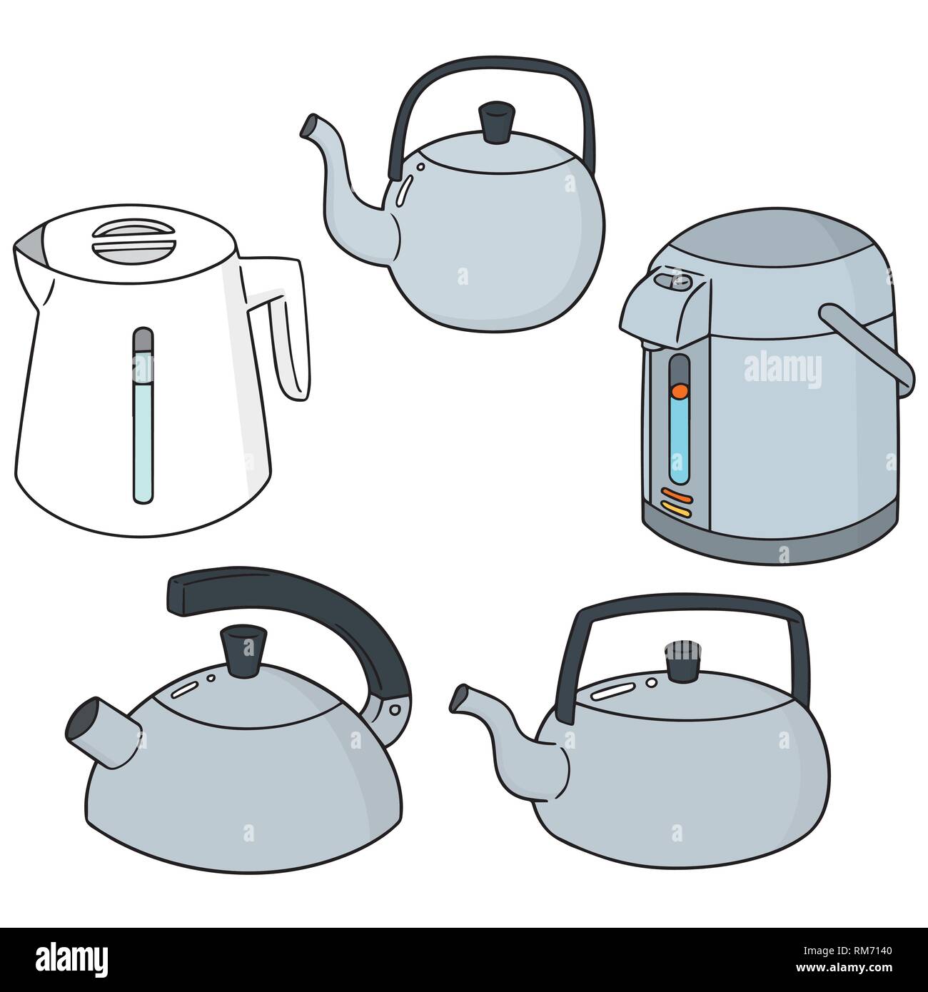 Object electric kettle cartoon hi-res stock photography and images - Alamy