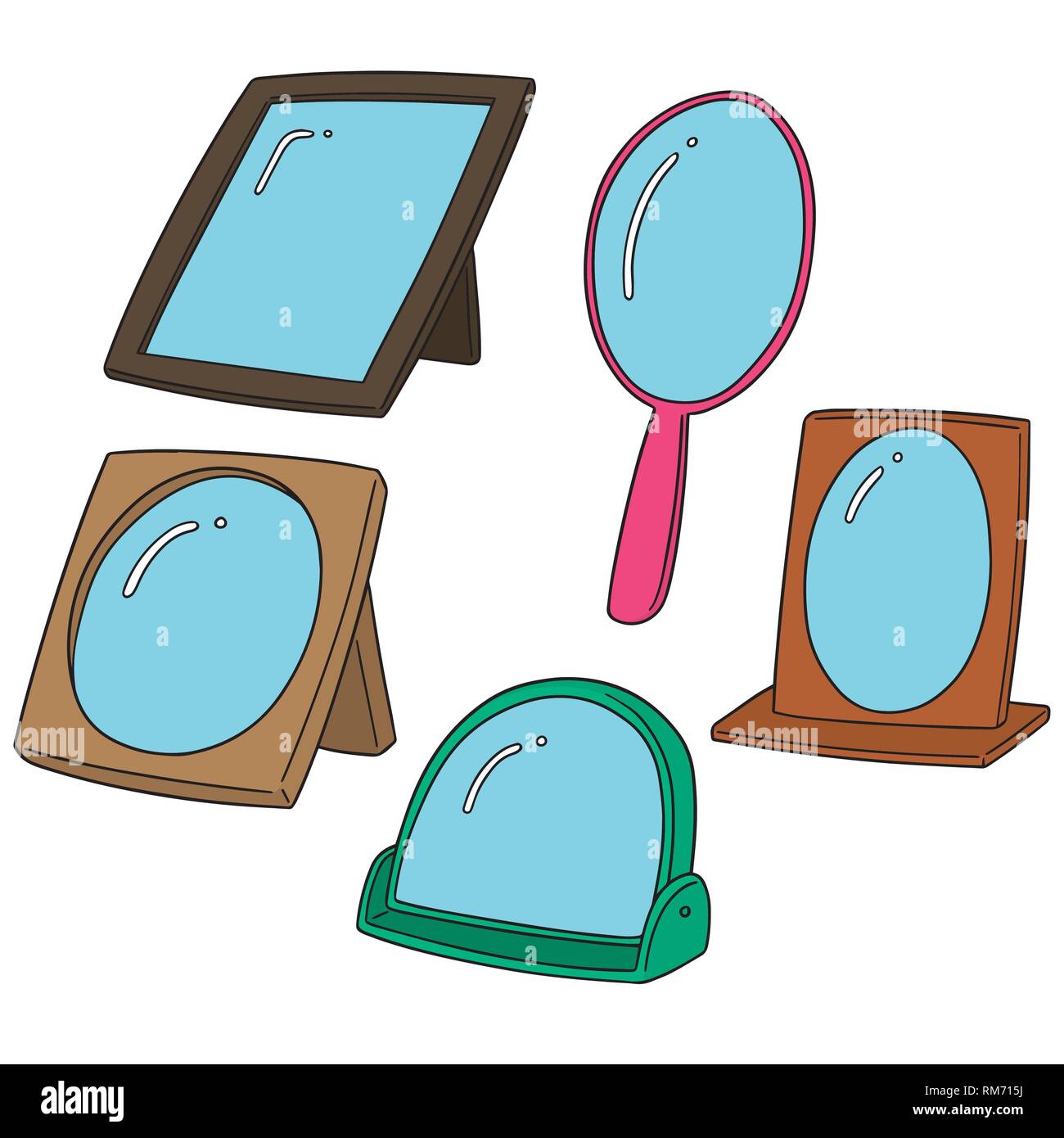 vector set of mirror Stock Vector Image & Art - Alamy