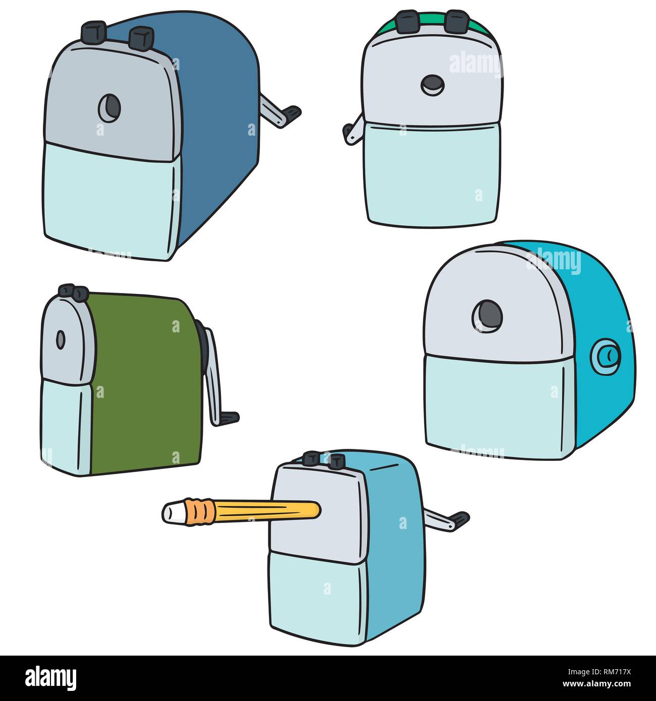 vector set of pencil sharpener Stock Vector Image & Art - Alamy