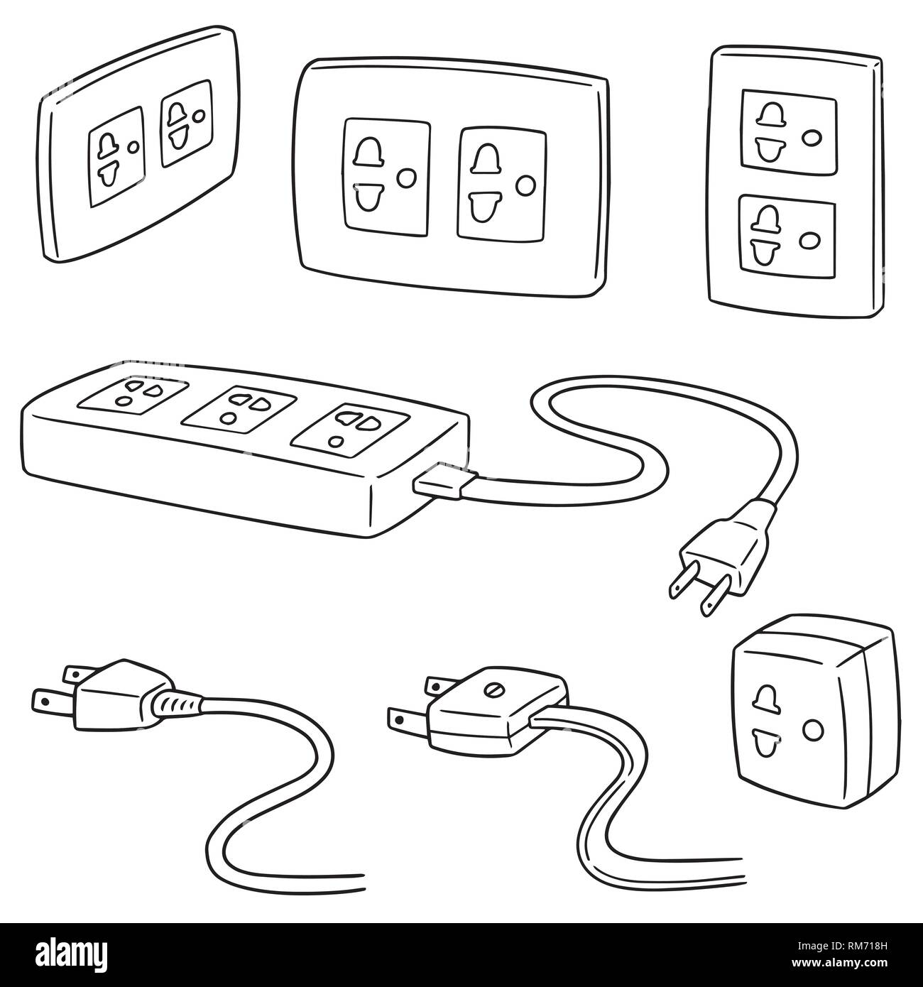 vector set of plugs Stock Vector Image & Art - Alamy