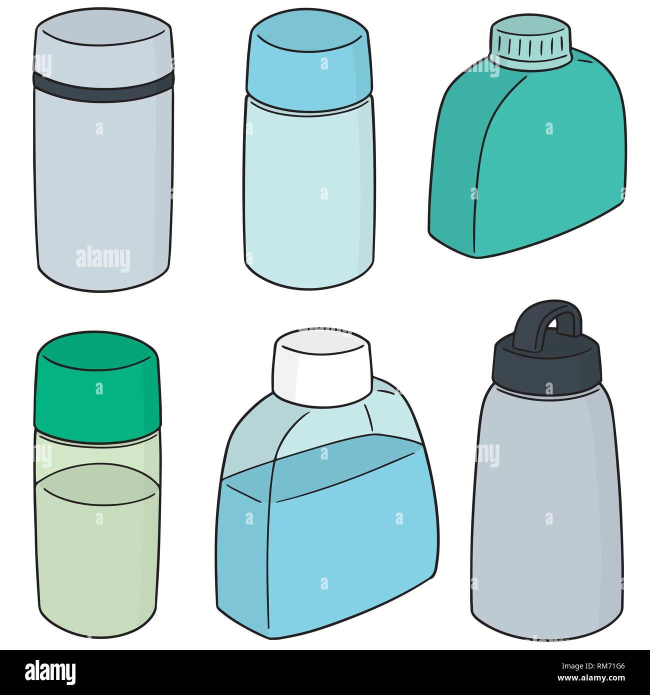 vector set of water bottle Stock Vector Image & Art - Alamy