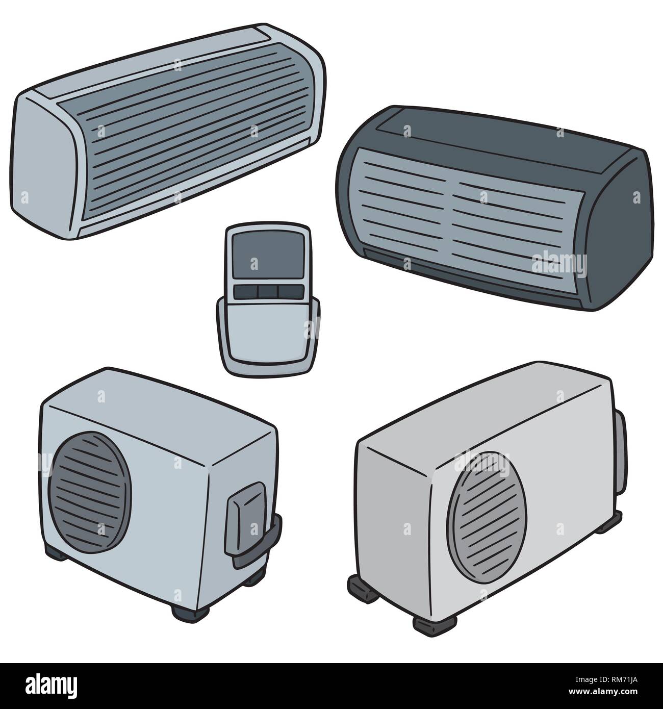 vector set of air conditioner Stock Vector Image & Art - Alamy