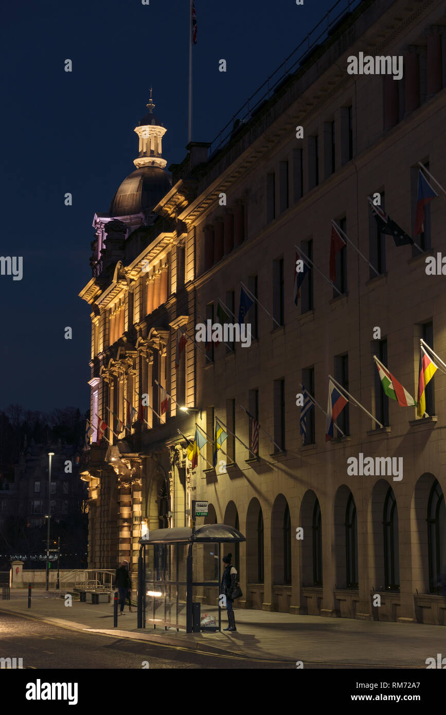 Perth scotland center perth town centre scotland hi-res stock ...